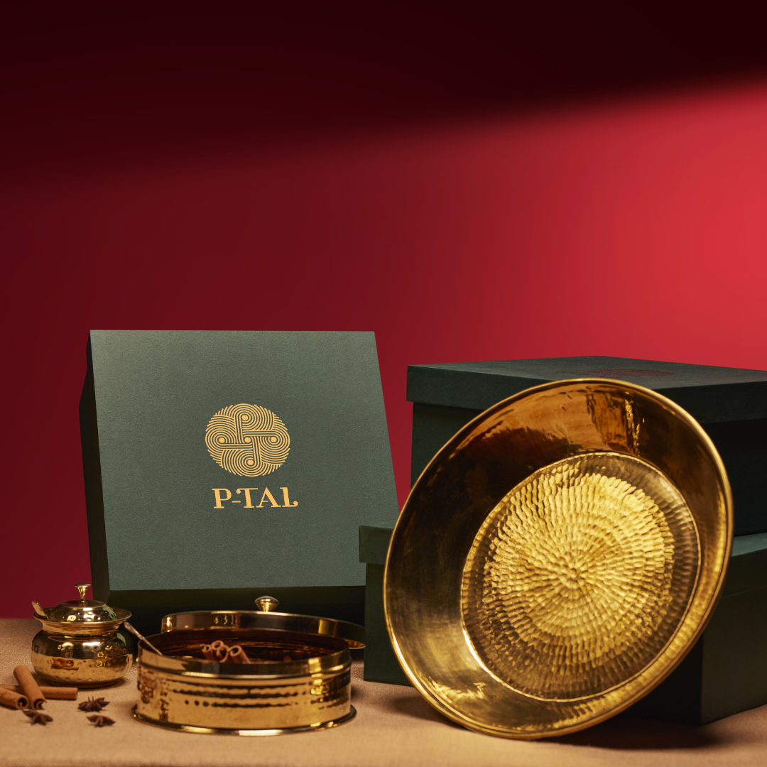 Kitchen Essentials Set (Masala box + Ghee pot + Paraat) In A Gift Box – P-TAL