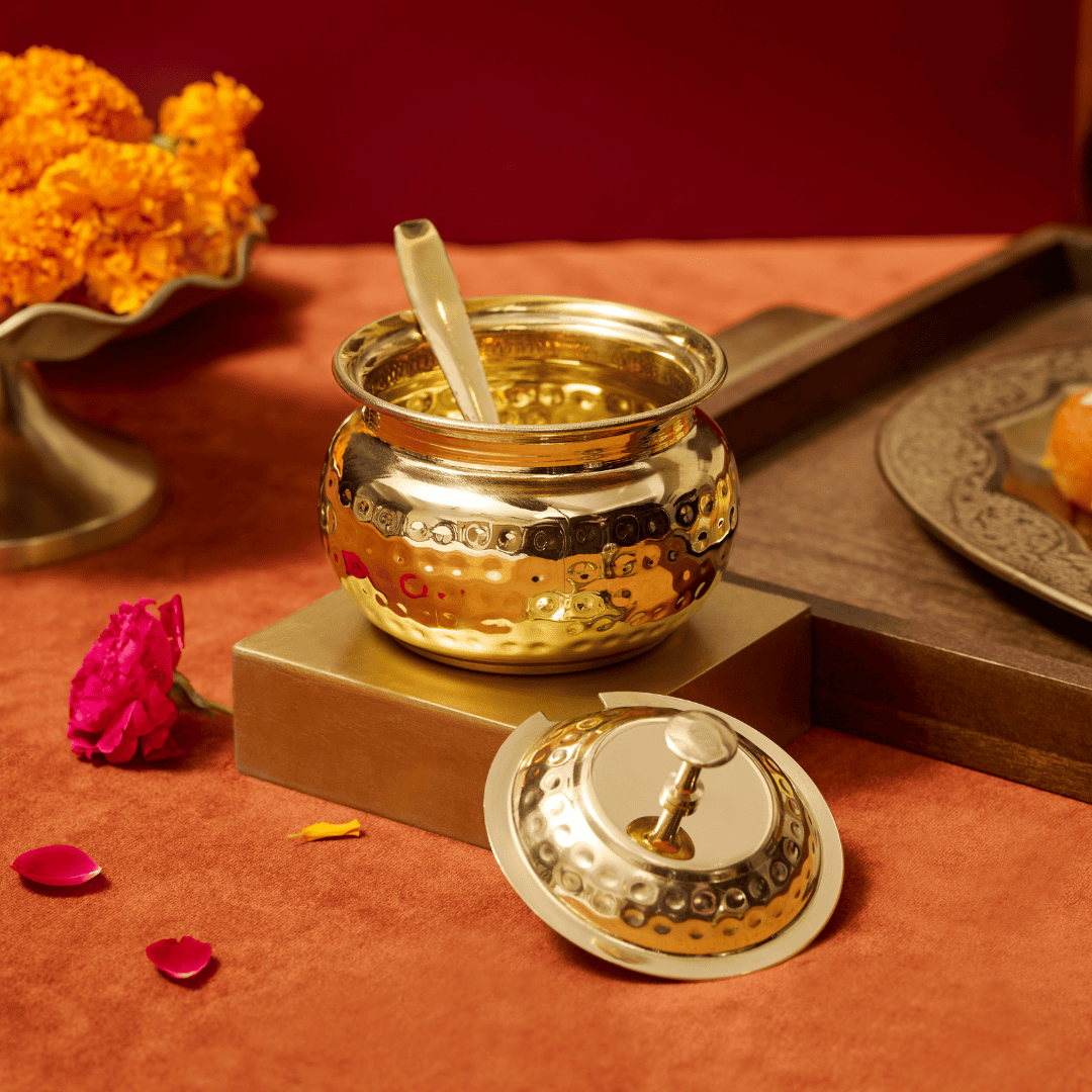Brass Ghee pot/ Clarified Butter Pot – P-TAL